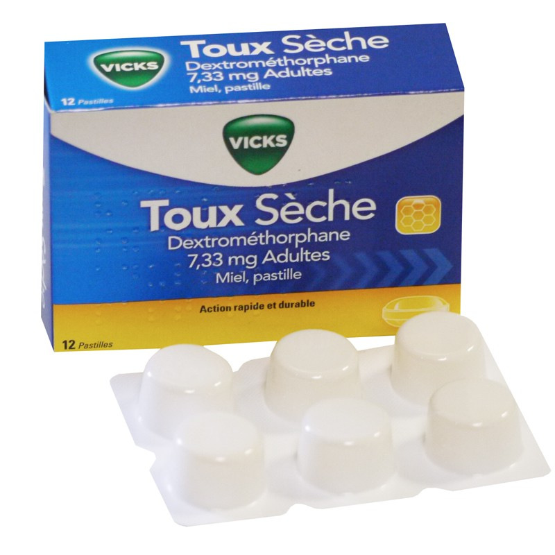 Toux sèche dextrométhorphane 7,33 mg adultes - VICKS | Pharmacie des ...