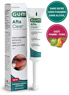 Afta Clear Gel Aphtes et lésions buccales - GUM | Pharmacie des drakkars