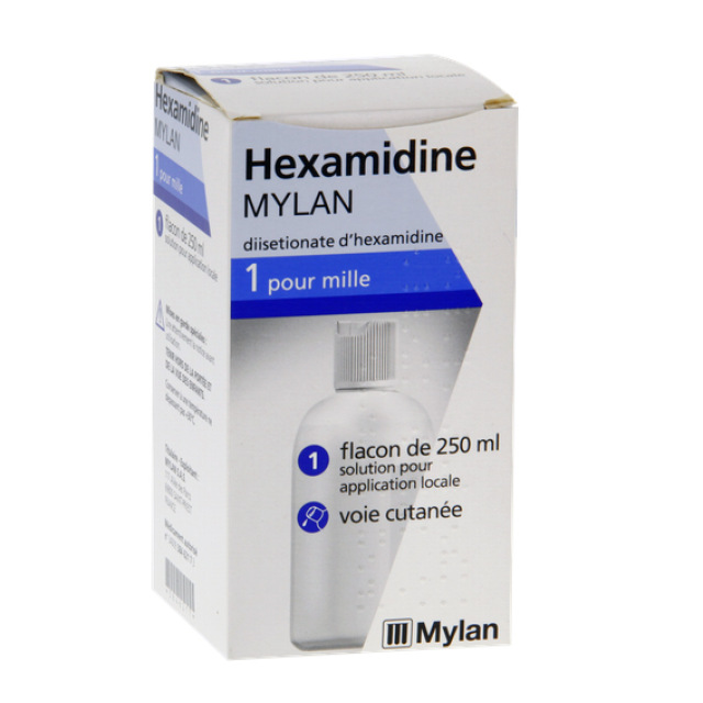 Hexamidine 0,1% solution 250 ml - MYLAN | Pharmacie des drakkars